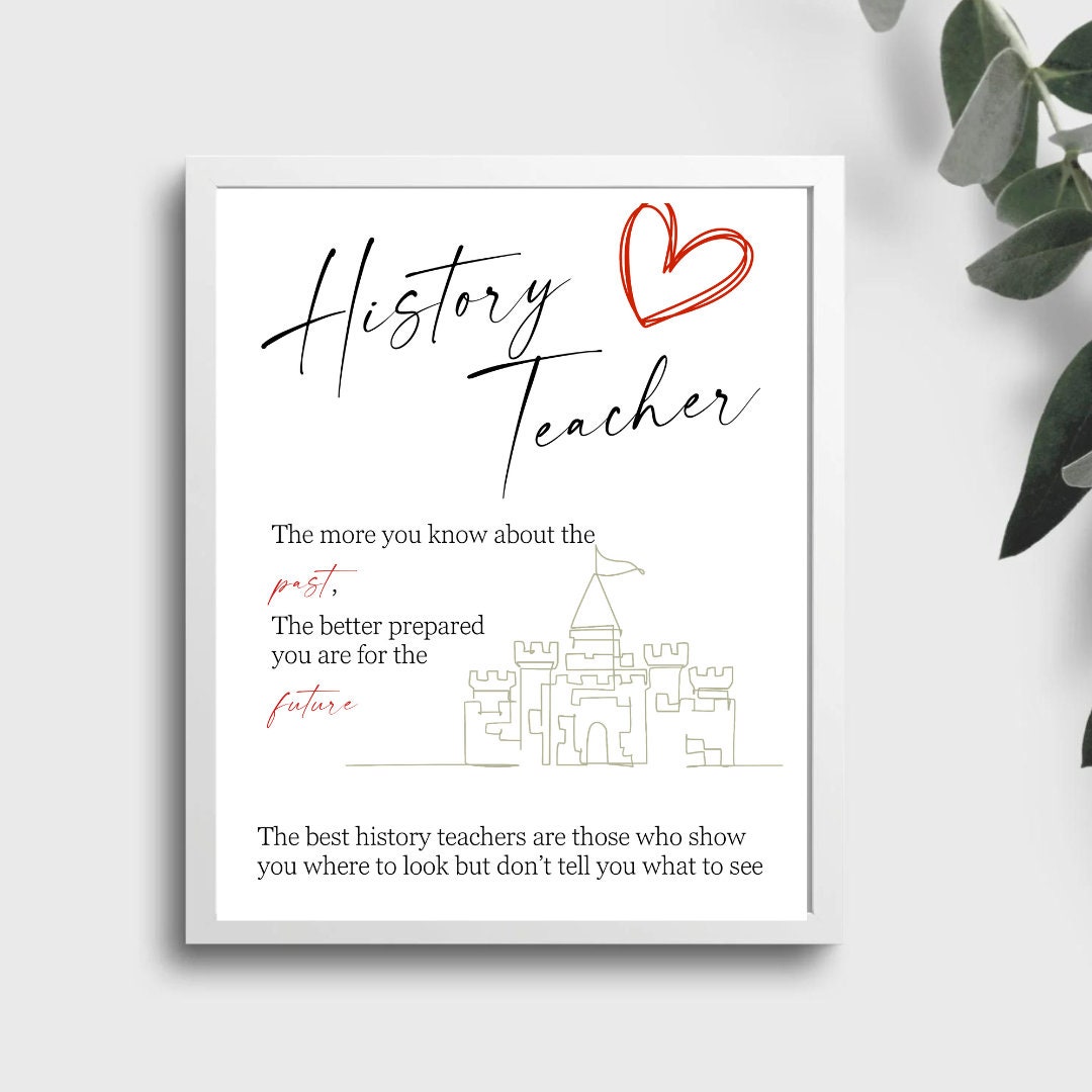 History Teacher Thank You, Digital Download, Teacher Gift, Drama ...
