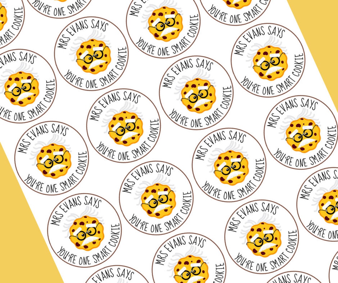 Smart Cookie Stickers, Well Done Stickers, Teacher Stickers, Cookie ...