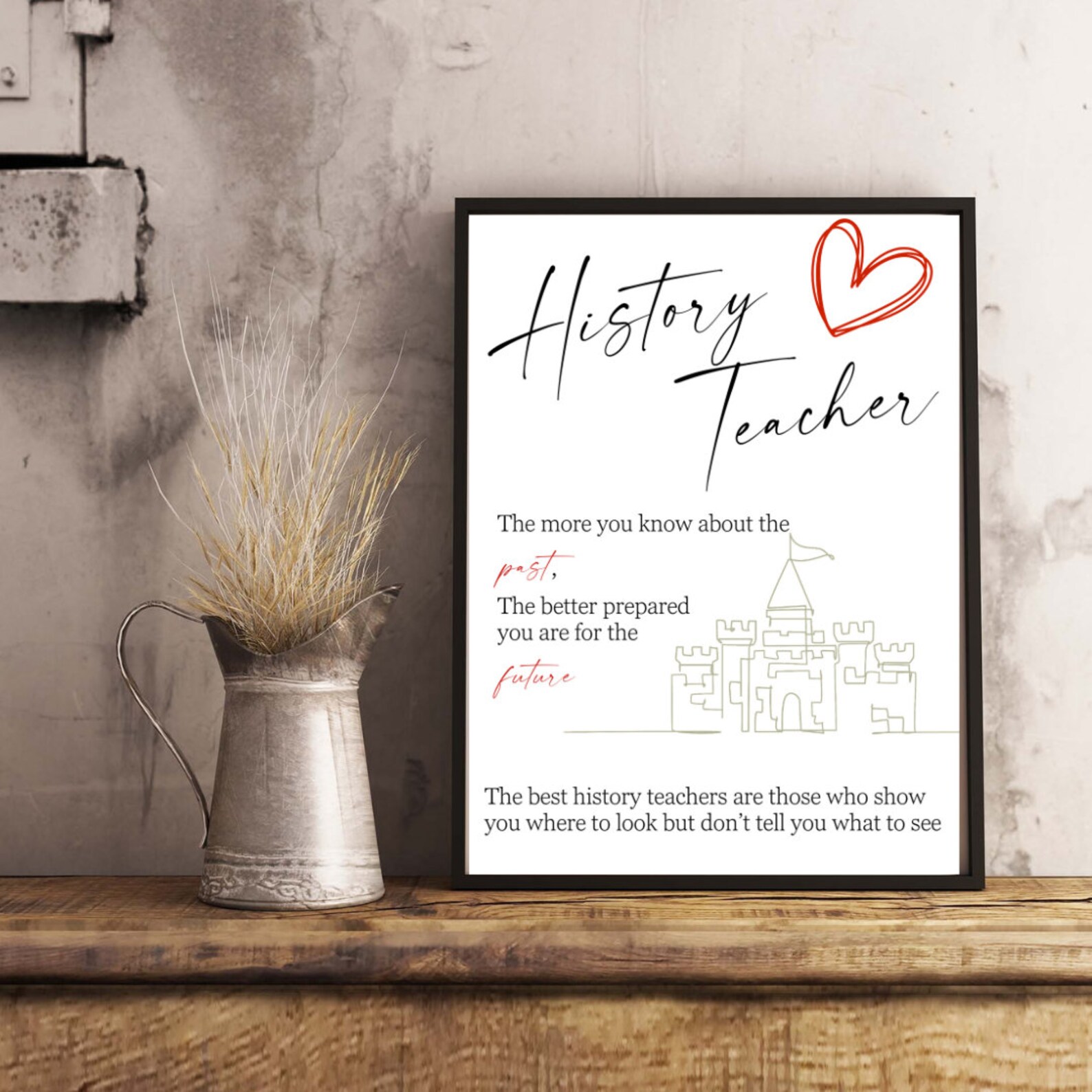 History Teacher Thank You, Digital Download, Teacher Gift, Drama ...