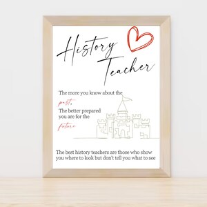 History Teacher Thank You, Digital Download, Teacher Gift, Drama ...