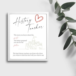 History Teacher Thank You, Digital Download, Teacher Gift, Drama ...