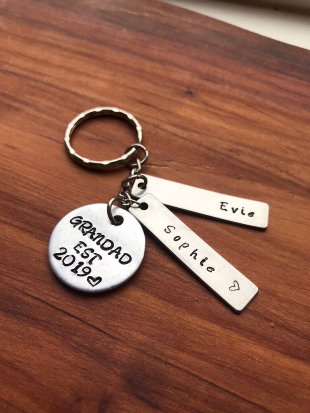 Grandparent Established Key Ring, Granny Keychain, Grandad, Gift From ...