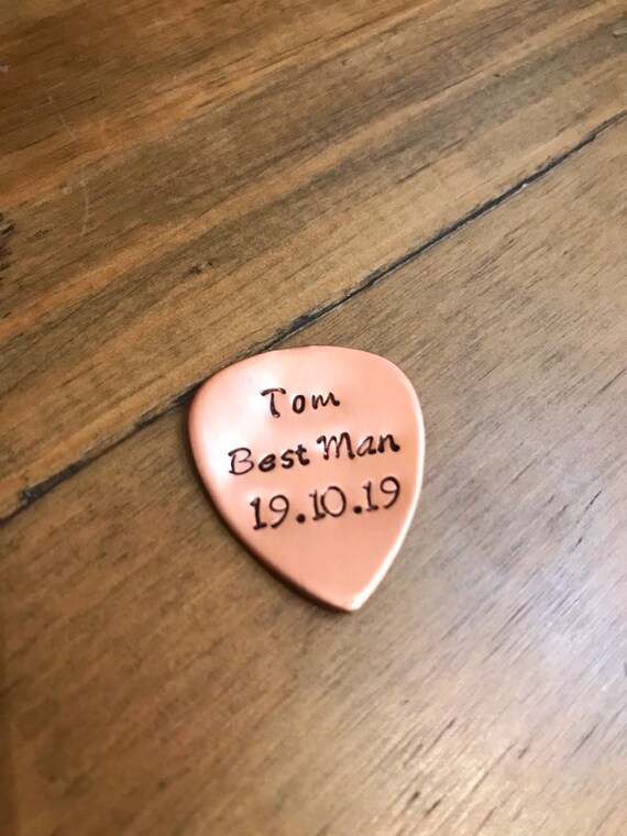 Best Man gift Best Man Personalised plectrum Wedding | Etsy