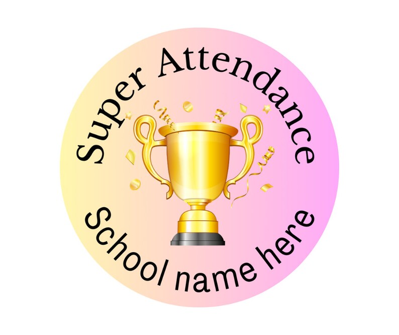 Personalised Attendance Stickers, Well Done Stickers, School Attendance ...