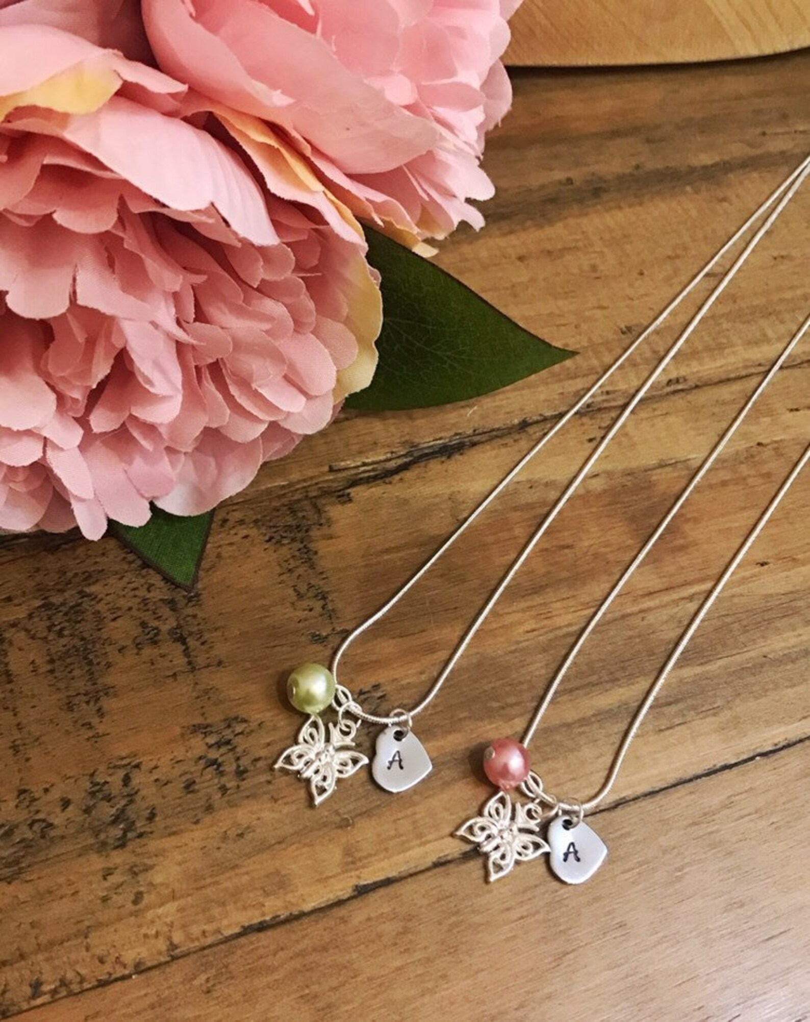 Butterfly necklace Flower girl Flower girl gift | Etsy