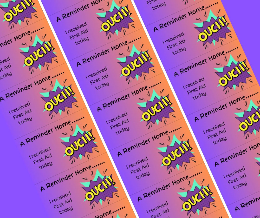 School First Aid Stickers, First Aid Stickers, School Accident, You're ...