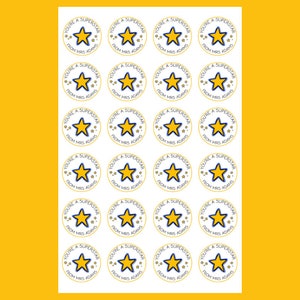 You're a Superstar Stickers, Teachers Reward Stickers, Name Sticker ...