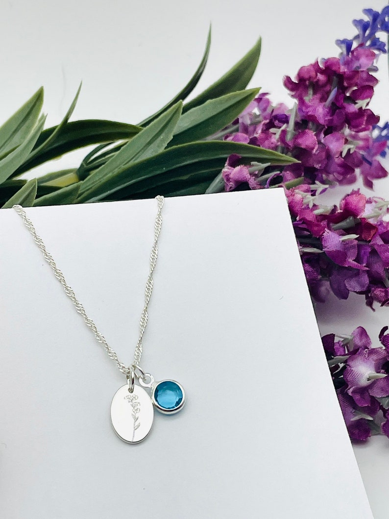 Forget Me Not Silver Memorial Necklace, Forget Me Not Pendant, Memory ...