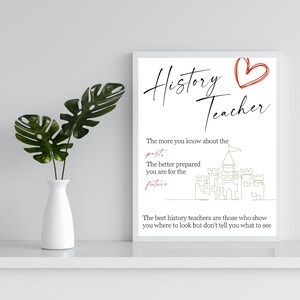 History Teacher Thank You, Digital Download, Teacher Gift, Drama ...