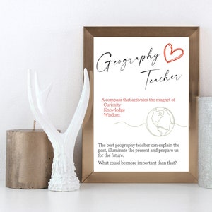Geography Teacher Thank You, Digital Download, Teacher Gift, Geography ...