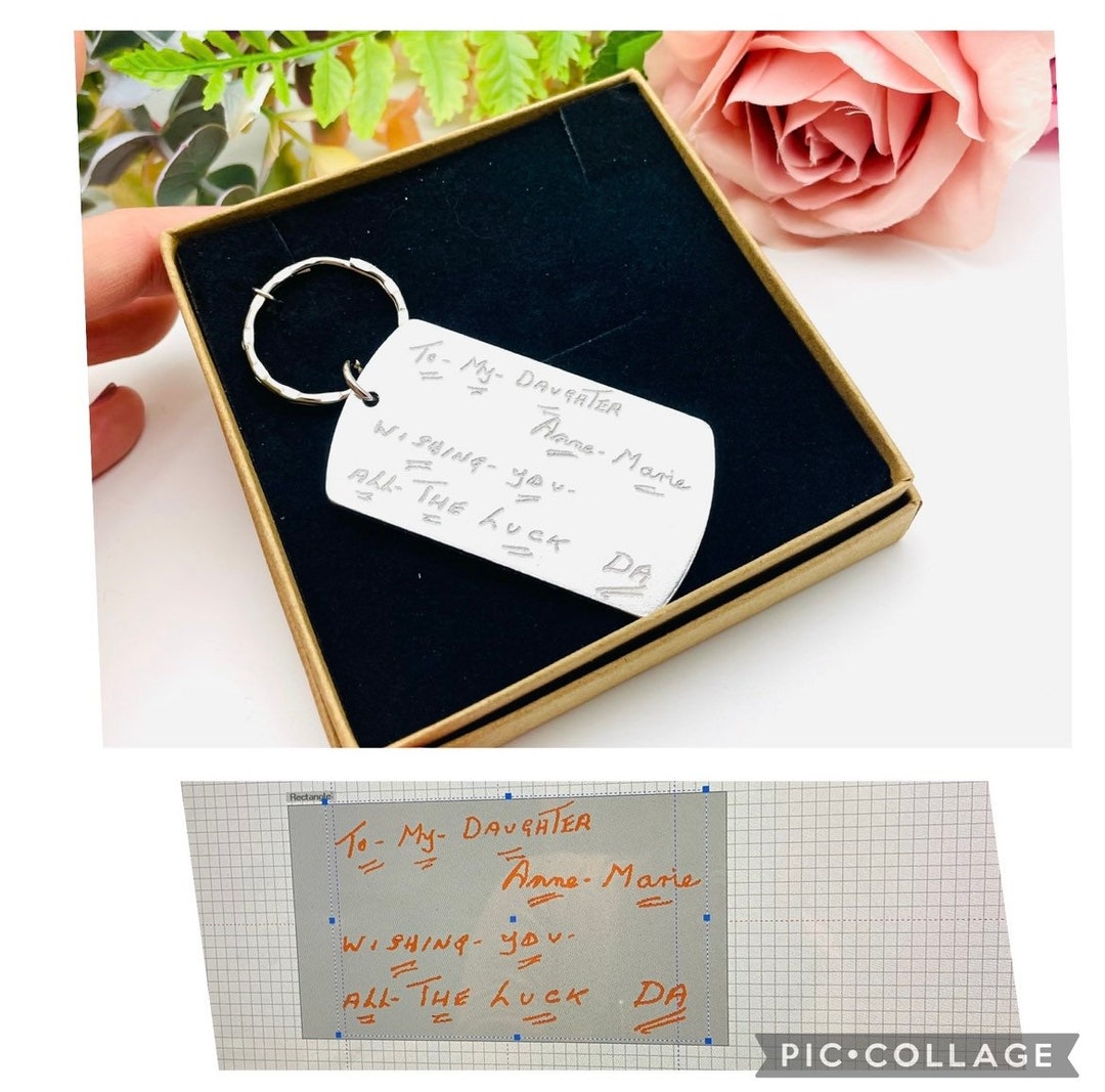 Child's Drawing Keying, Handwriting Keychain, Handwriting, Keychain ...