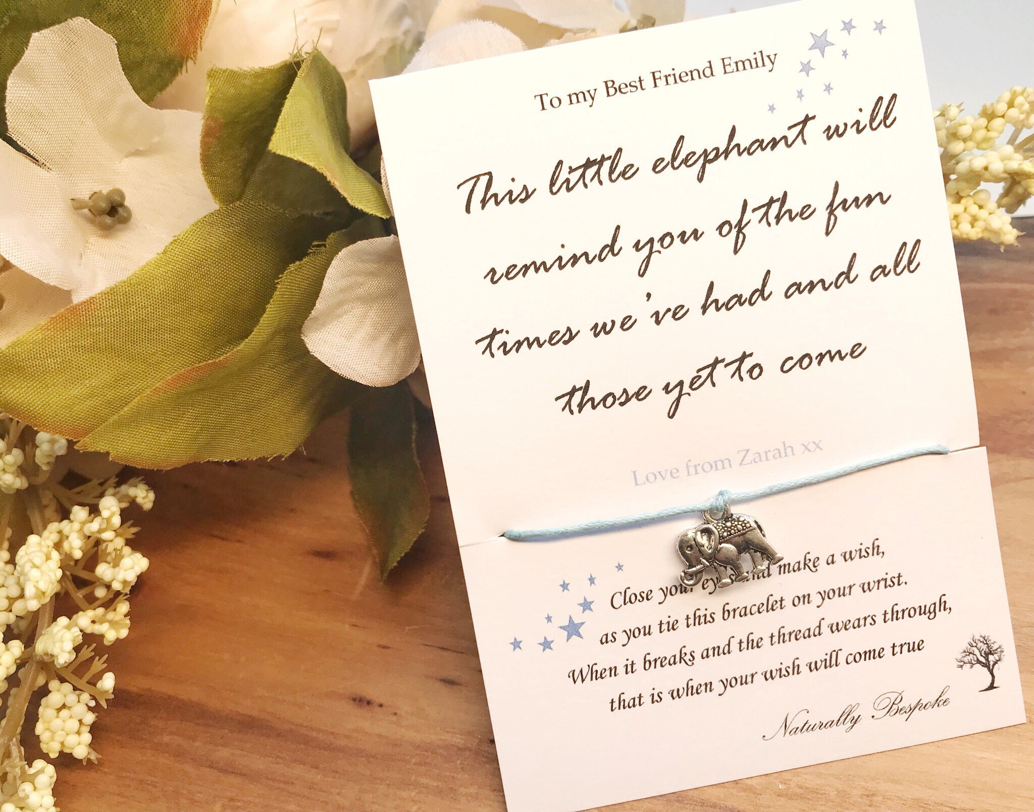 Elephant, Wish Bracelet, Friendship Bracelet, Best Friend, BFF, Sister ...