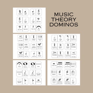 Music Theory Dominoes, Music Dominoes, School Games, Learning Games ...
