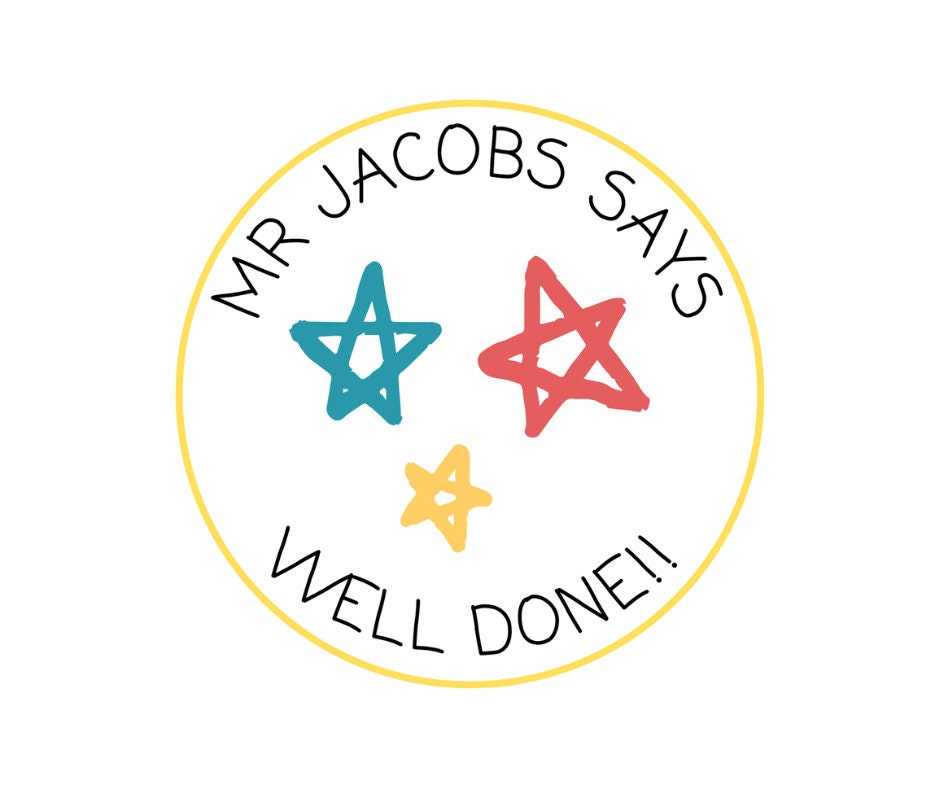 BULK DISCOUNT Well Done Stickers, Personalised Teacher Stickers, Merit ...