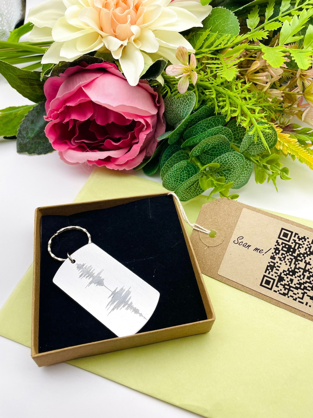 Sound Wave, Personalised Sound Wave Keychain, Lyrics Gift, Baby Audio ...