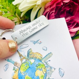 Deployment Gift Long Distance Couple Key Ring, Valentines Key Ring ...