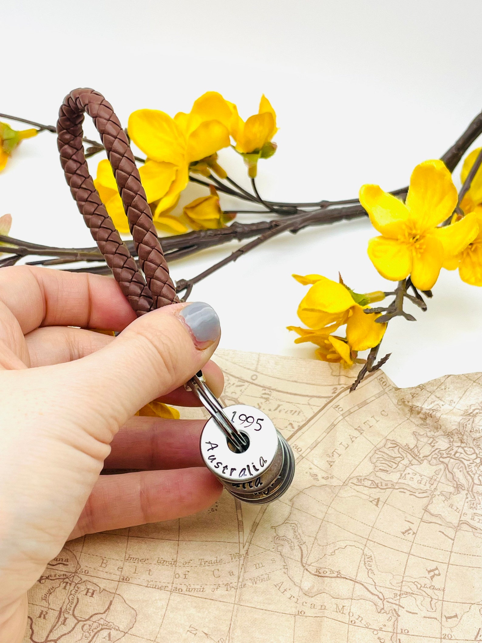 Traveller Key Ring Travel Keepsake Country Key Ring My - Etsy UK