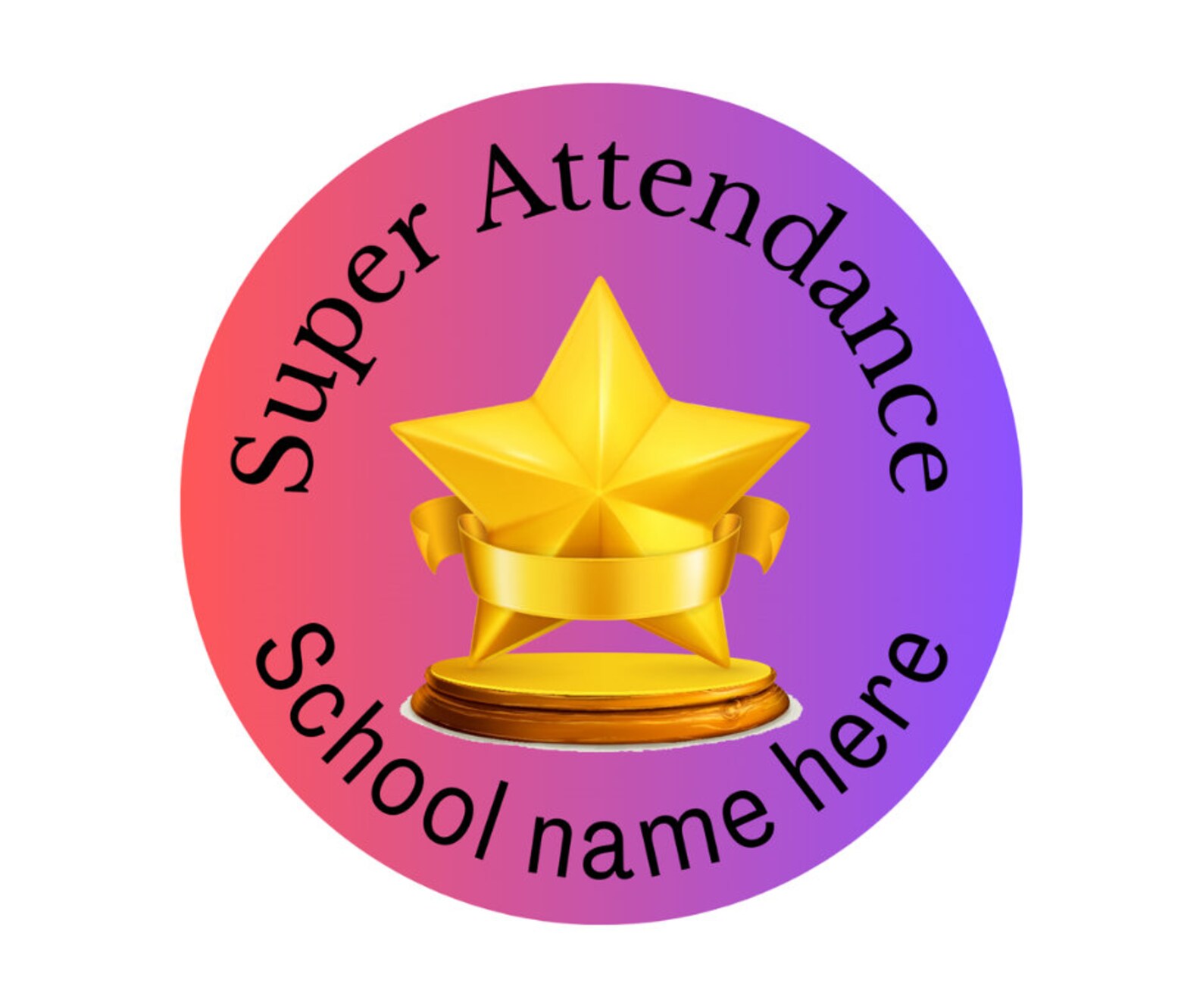 Personalised Attendance Stickers, Well Done Stickers, School Attendance ...