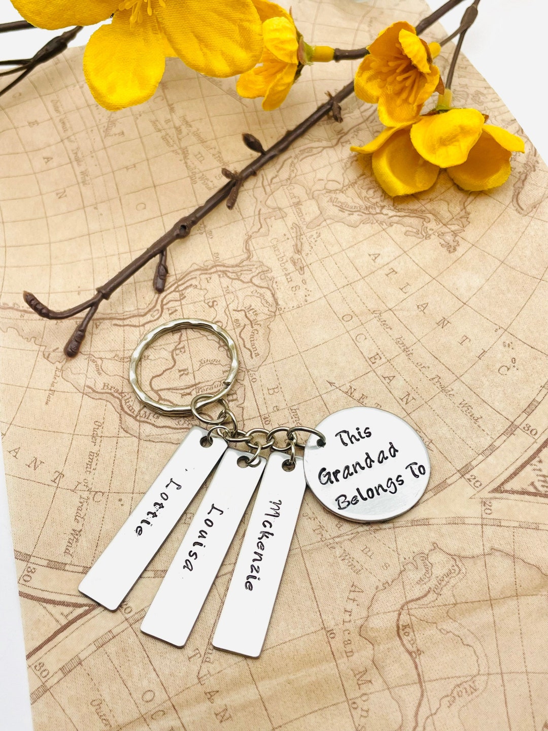 Grandparent Keychain, This Grandad Belongs To, Grandad Gift, Grandpa ...