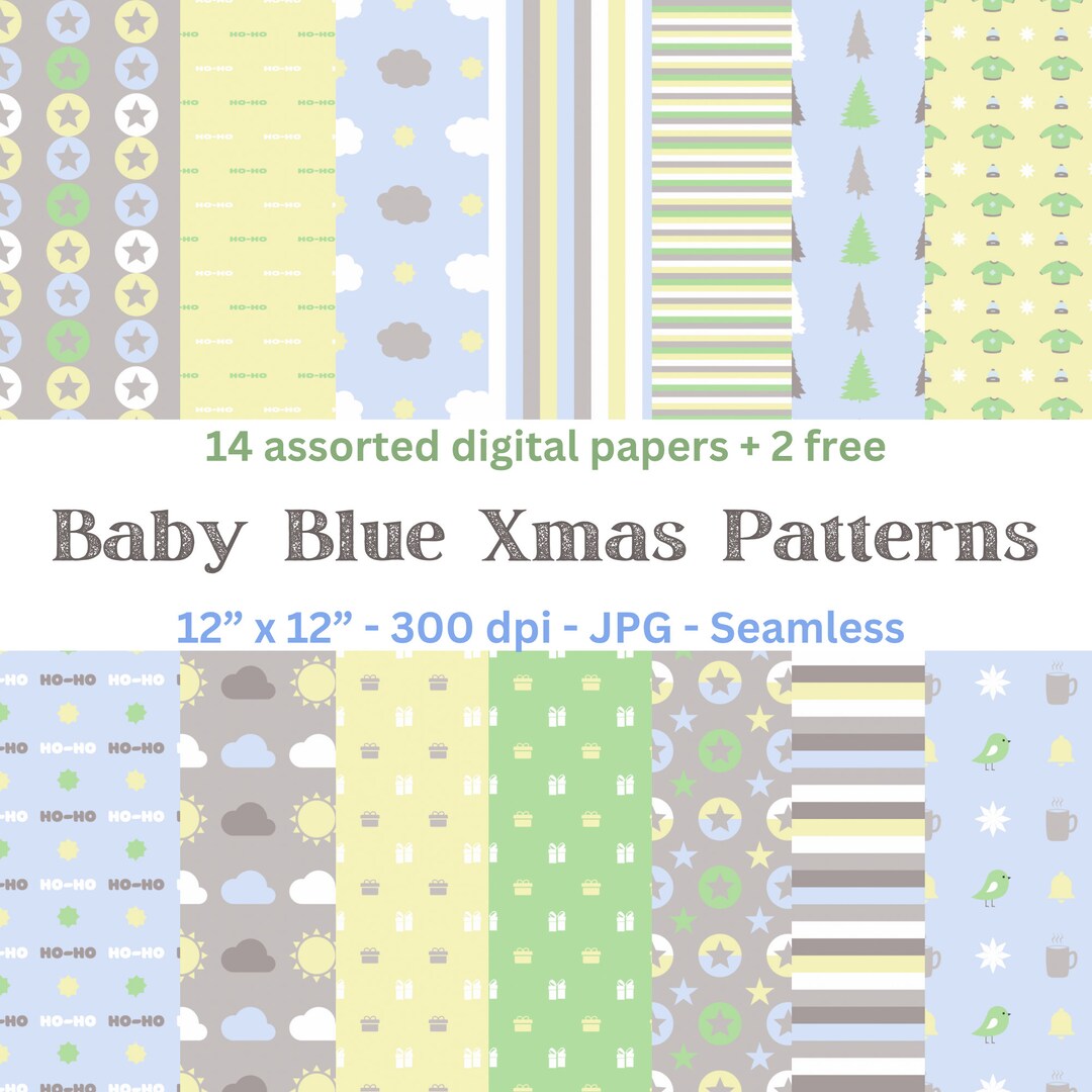 Pastel Wrapping Papers Digital Seamless Patterns, Gift Wrap Cute ...