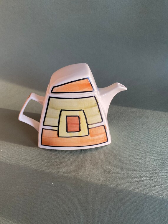 Vintage retro geometric teapot Drinkware Tea Cups & Sets etna.com.pe