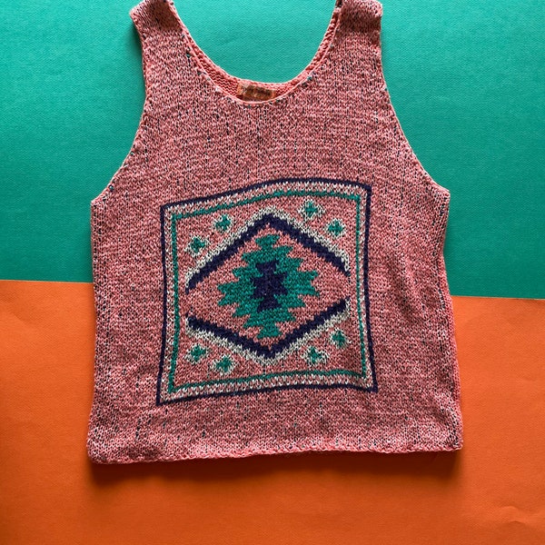 Hand Knit Tank Top - Etsy