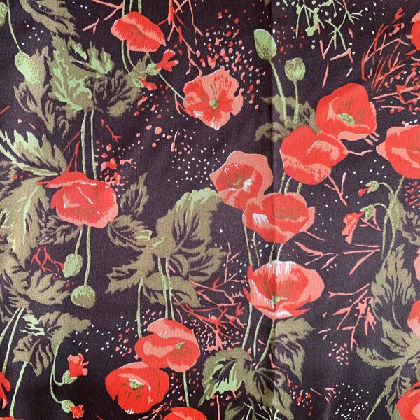 Poppy Fabric - Etsy