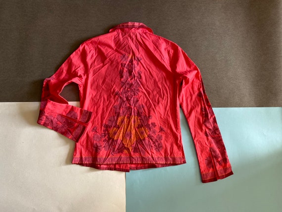 90s Quicksilver Jacket Pink Floral Blouse Vintage De… - Gem