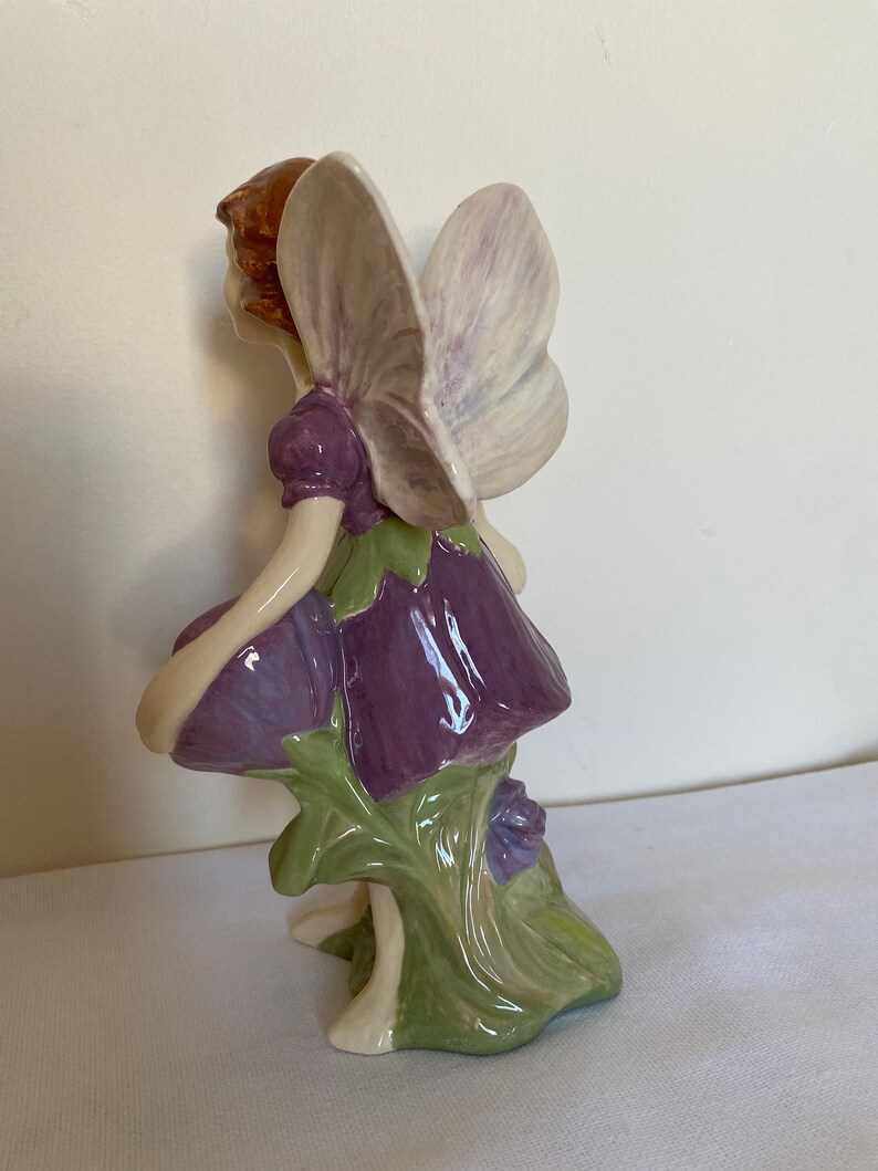 Vintage Flower Fairy Hand Painted Big Ceramic Figurine | Etsy