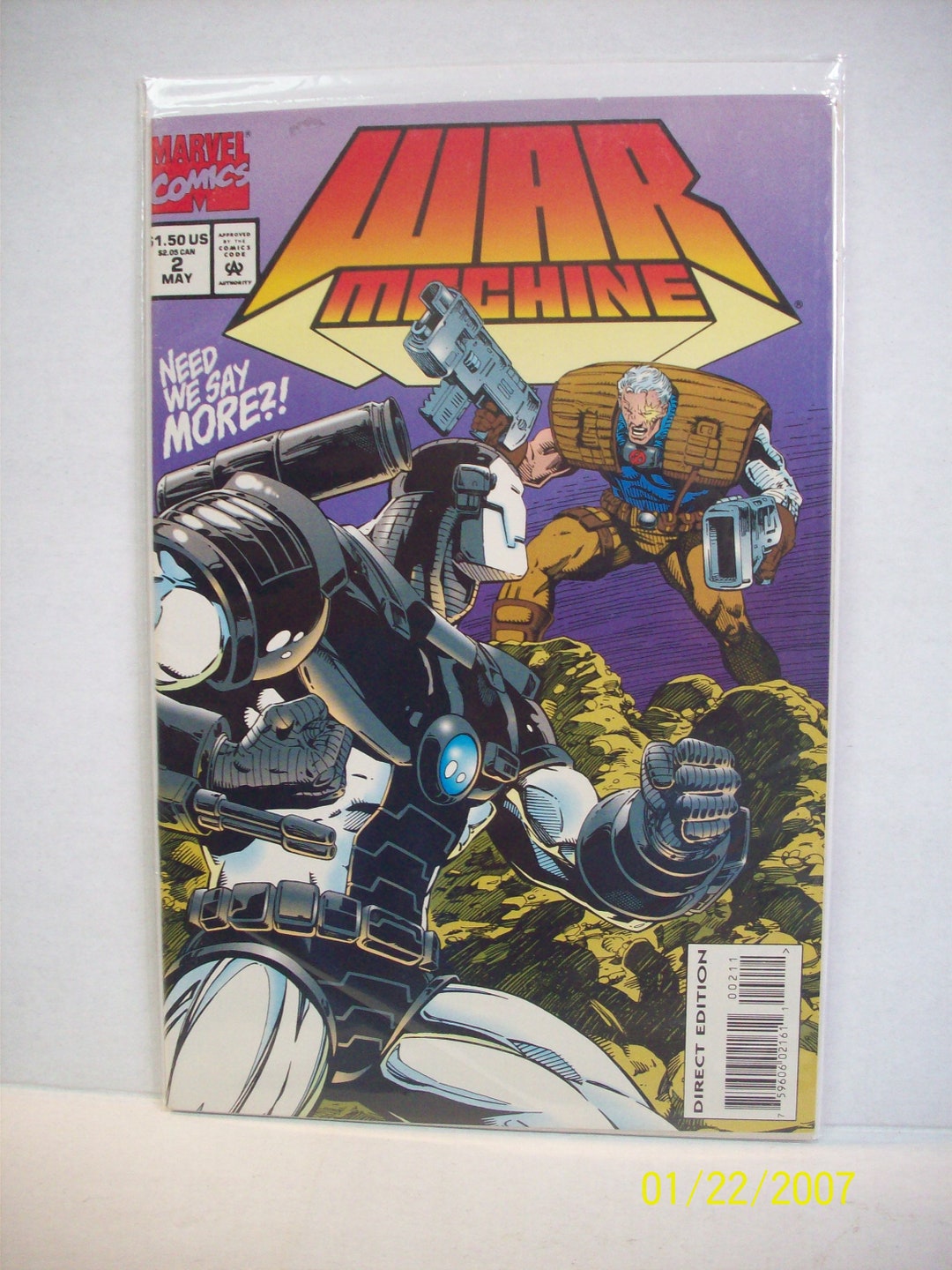 Vintage Comic Book War Machine 2 Guest Cable VF-NM Unread Condition ...