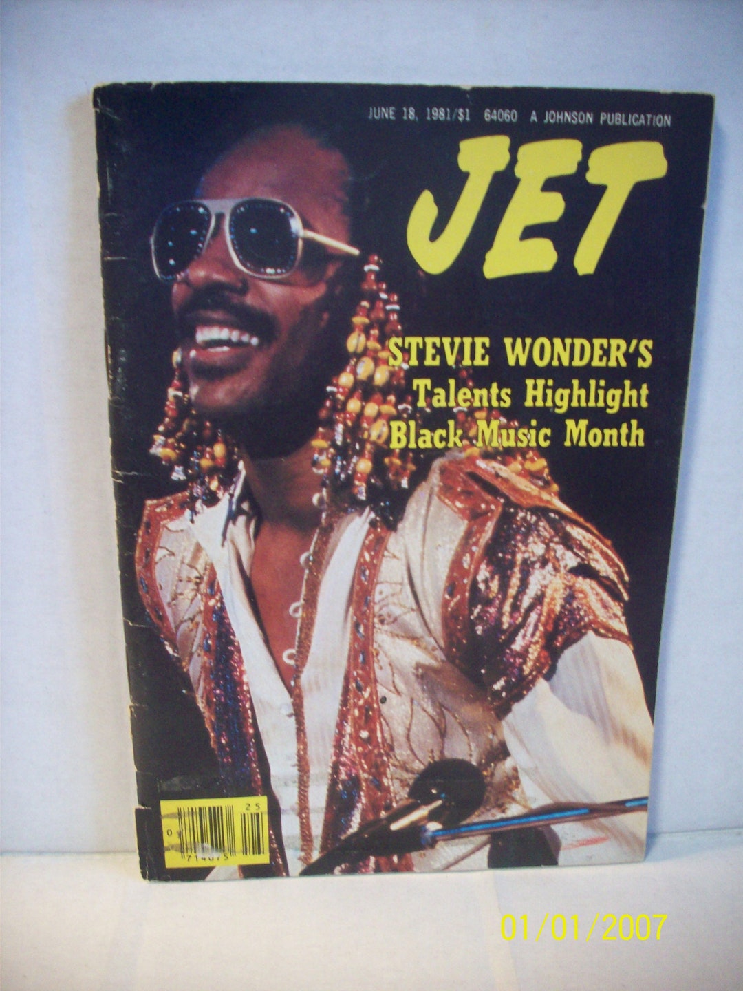 Stevie Wonder Black Music Month Jet Magazine Jum 18,1981 Vintage ...