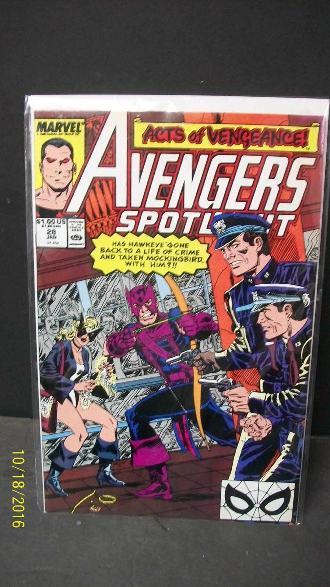 Avengers Spotlight #28 Acts of Vengeance Hawkeye and Mockingbird on ...