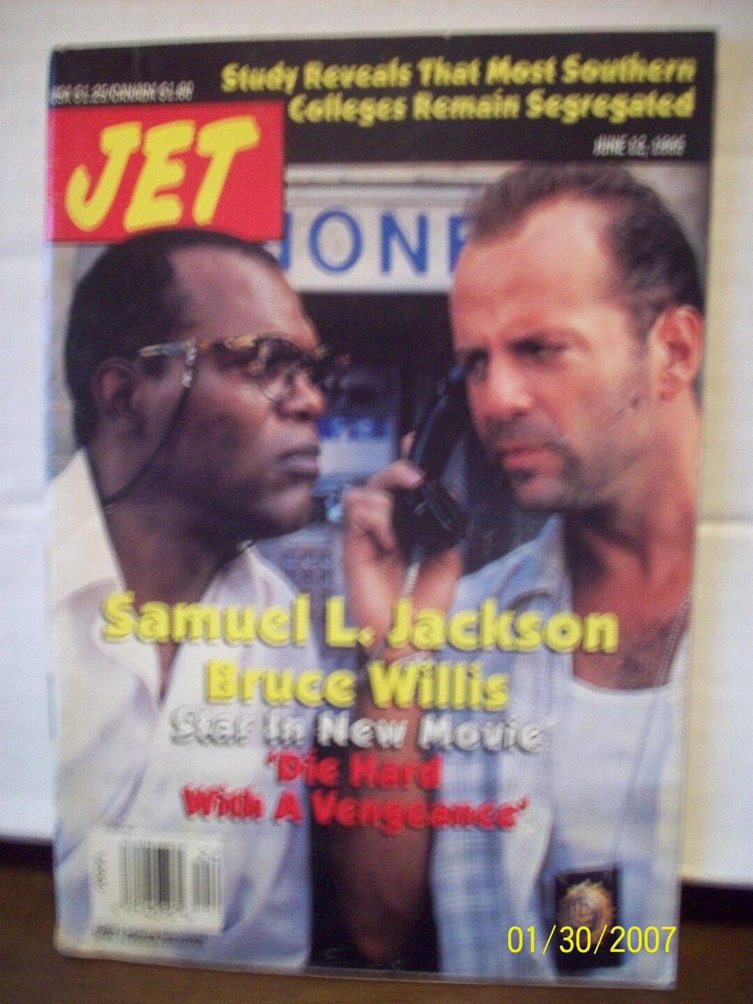 Samuel L Jackson, Bruce Willis Die Hard Movie Jet Magazine June 12,1995 ...