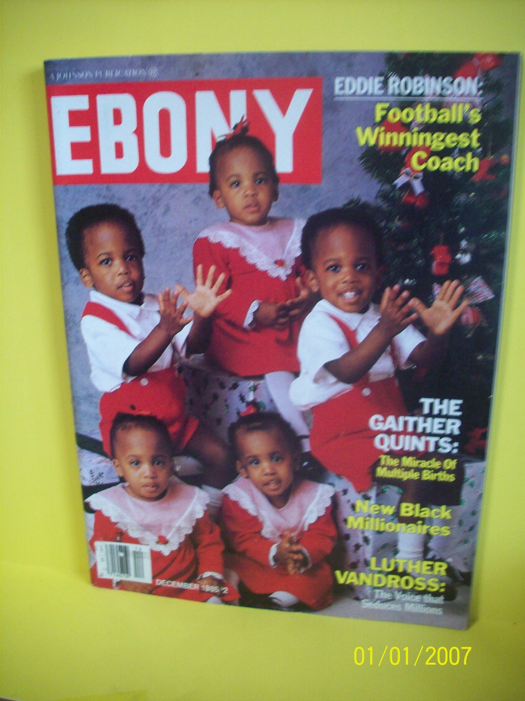 Ebony Magazine Eddie Robinson, Gaither Quints Dec 1985 Vintage African ...