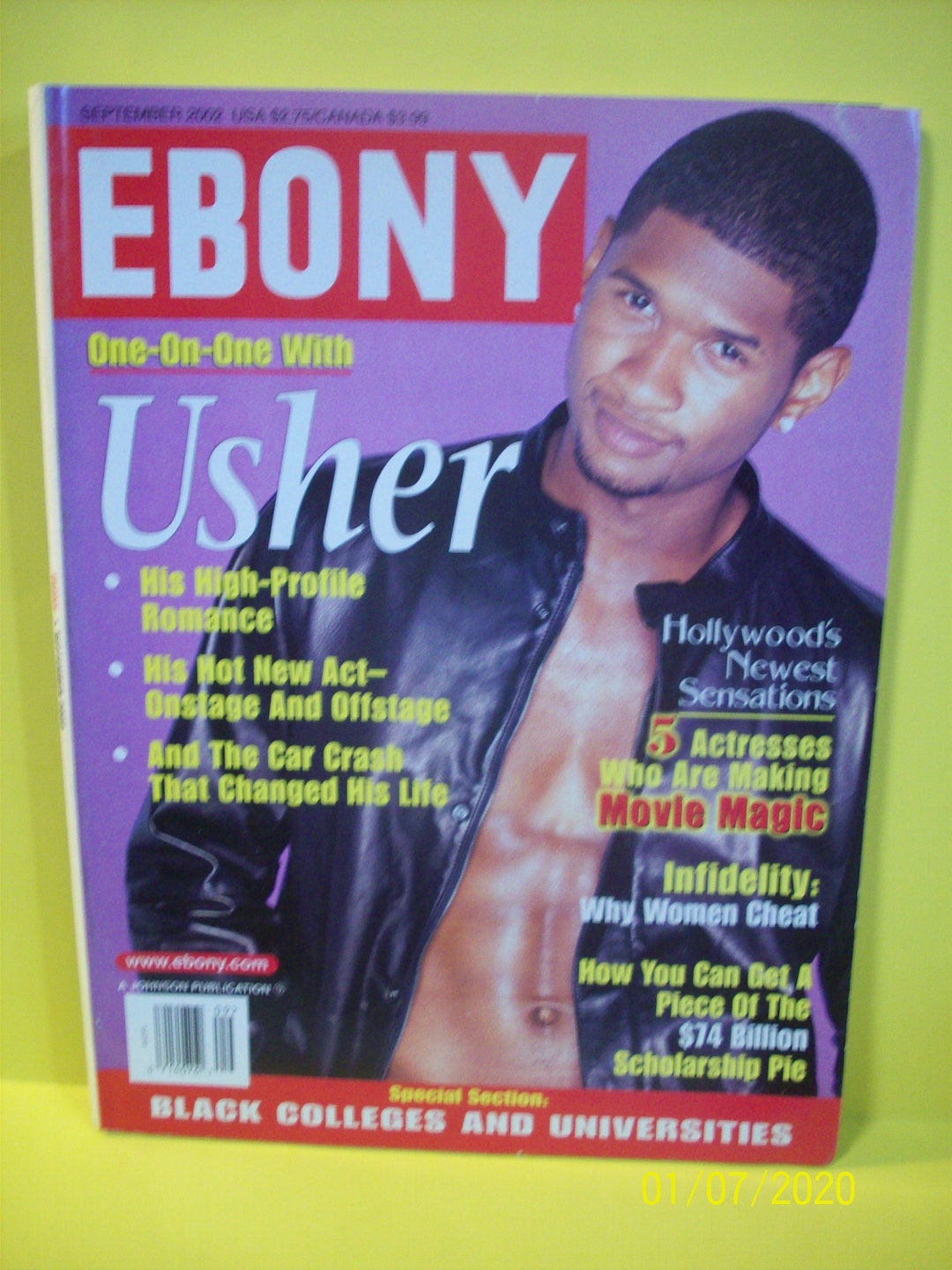 Vintage Ebony Magazine Usher One on One Sept 2002 African American ...