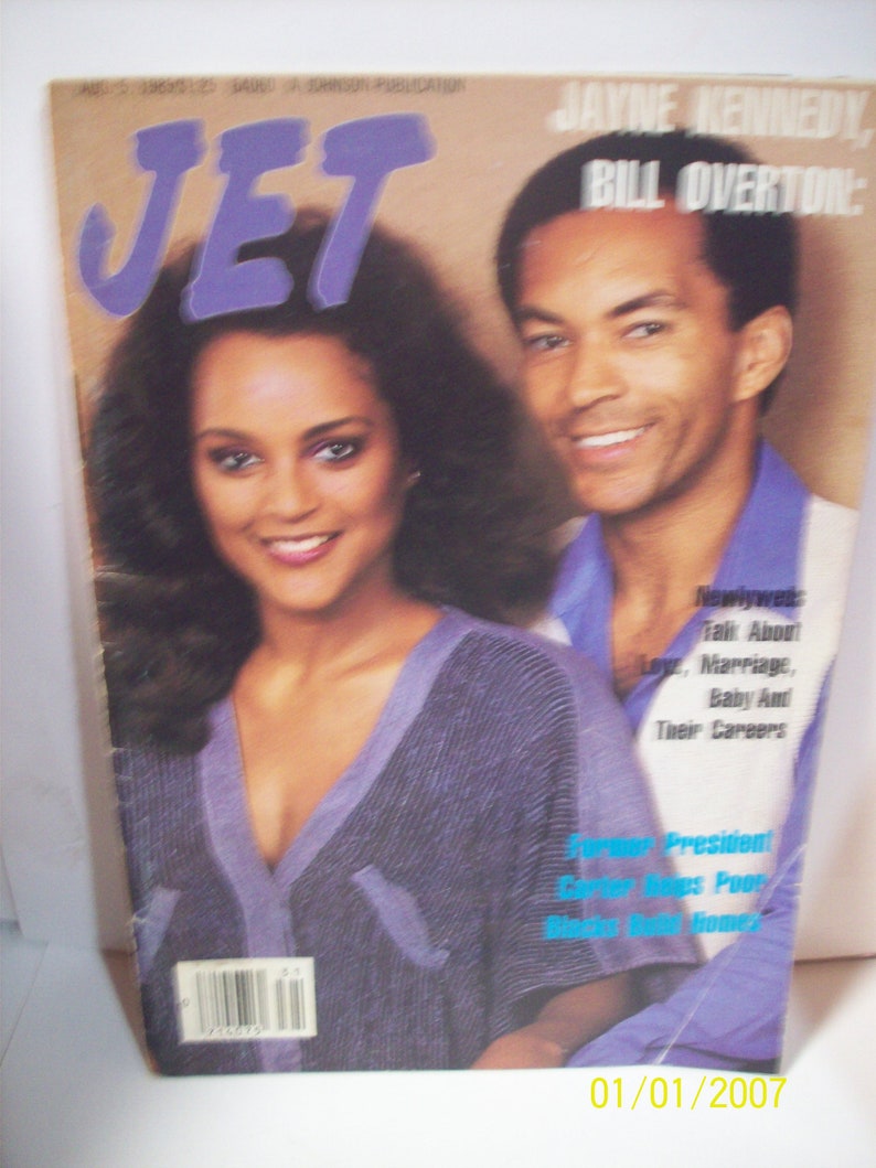 Jayne Kennedy Bill Overton Newlyweds Jet Magazine Aug 5,1985 Vintage African American Magazine ...