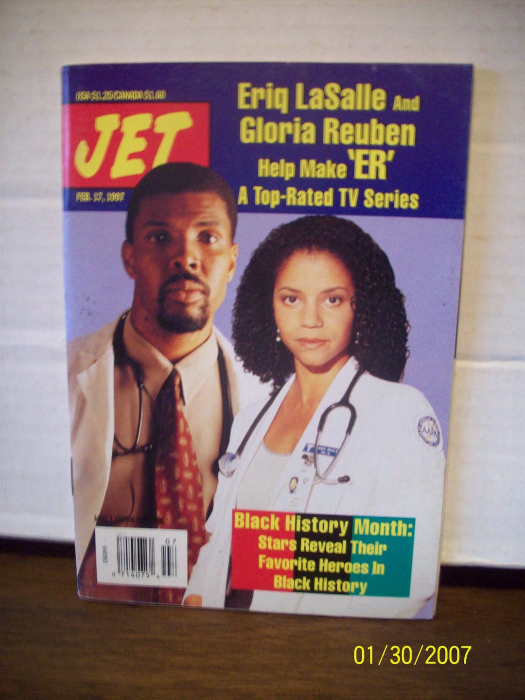 Eric Lasalle Gloria Reuben ER TV Showjet Magazine Feb 17,1997 Vintage ...