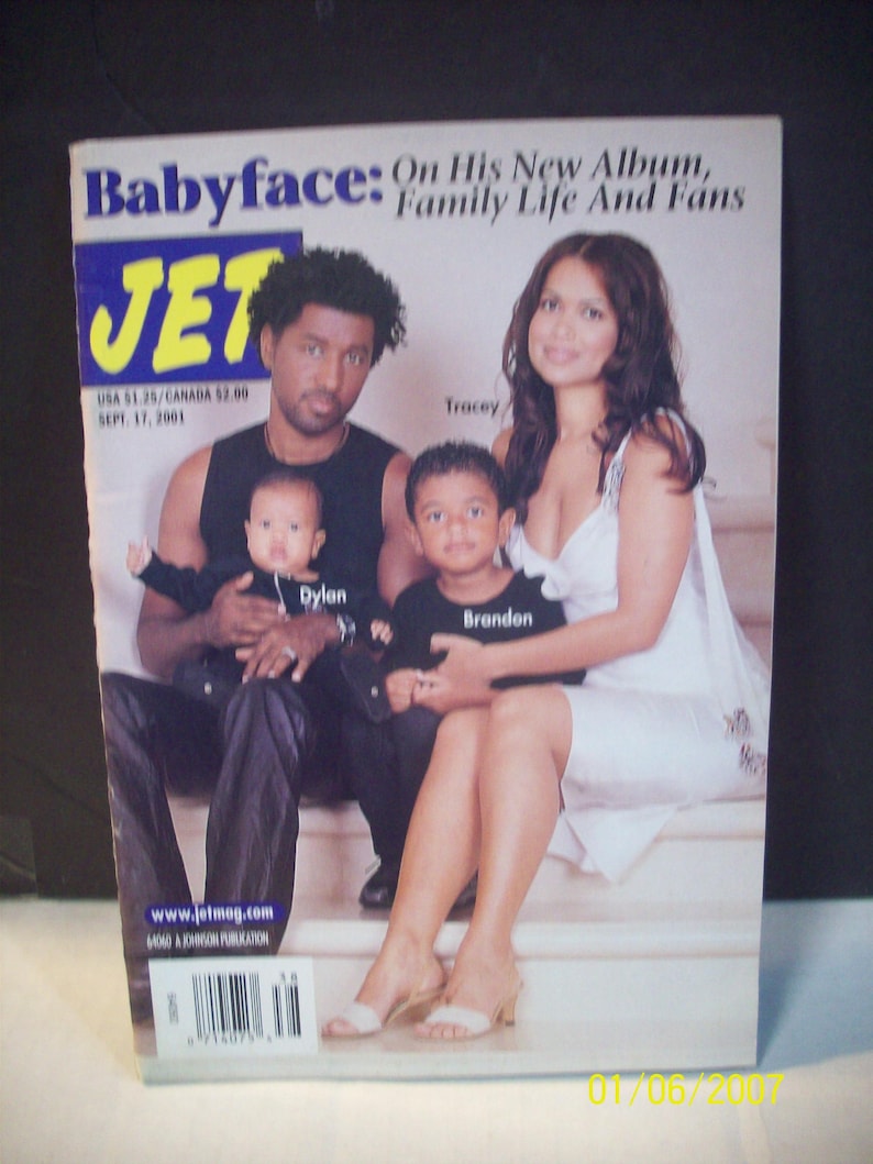 Babyface, Dylan,brandon, Tracey Edmonds Jet Magazine Sept 17,2001 ...