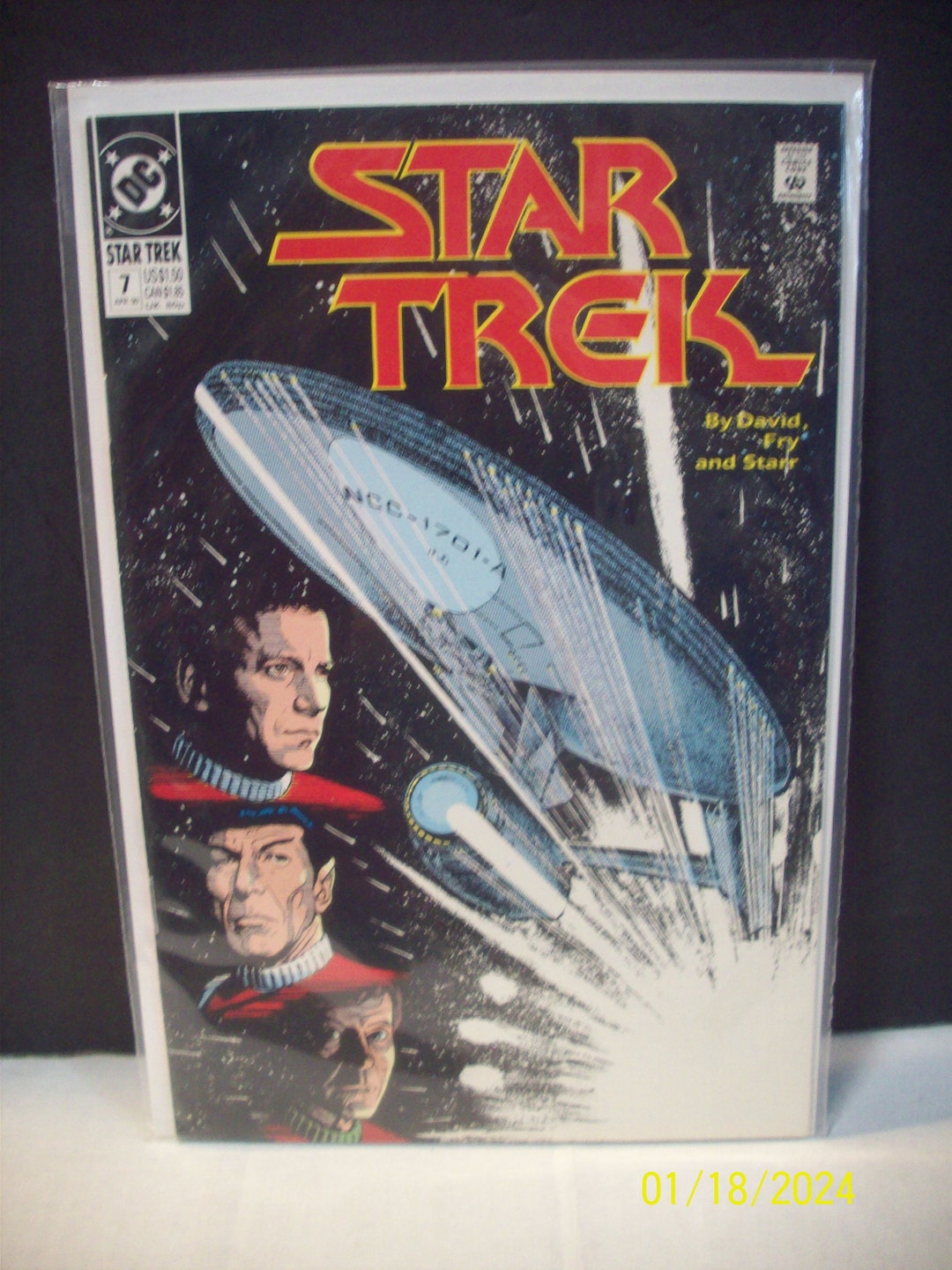 Star Trek 7 1st Series Enterprise on Cover VF-NM Vintage Comic Book ...