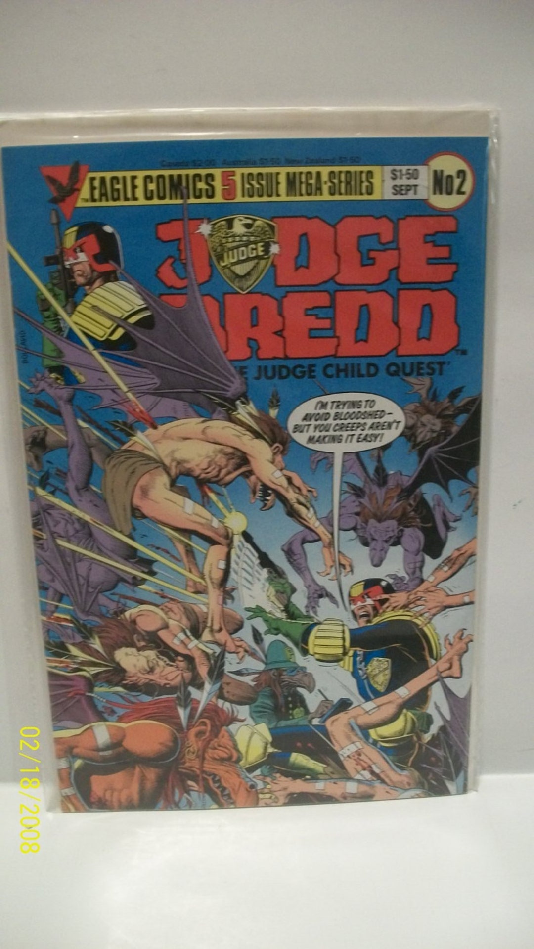 1984 Eagle Comics Judge Dredd the Judge Child Quest #2 September VF-NM ...