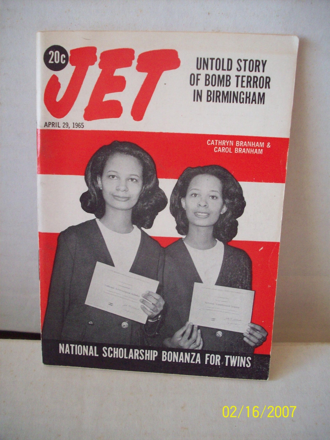 Twin Girls National Scholarships Birmingham Bomb Terror Jet Magazine ...