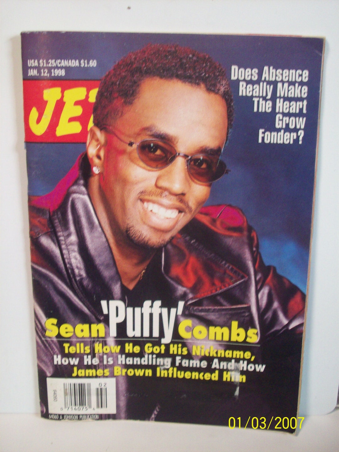 Sean Puffy Combs Jet Magazine Jan 12,1998 Vintage African American ...