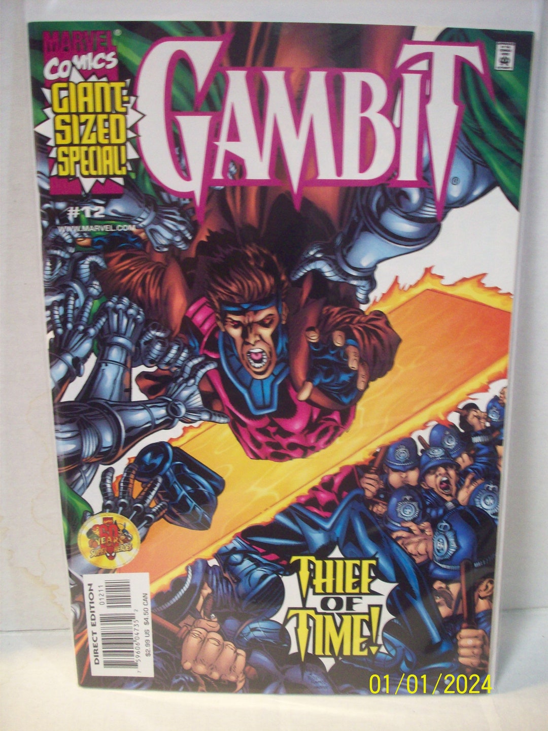 Gambit 12 3rd Series Thief of Time Giant Sized Special VF-NM Cond Unread Vintage Comic Book ...