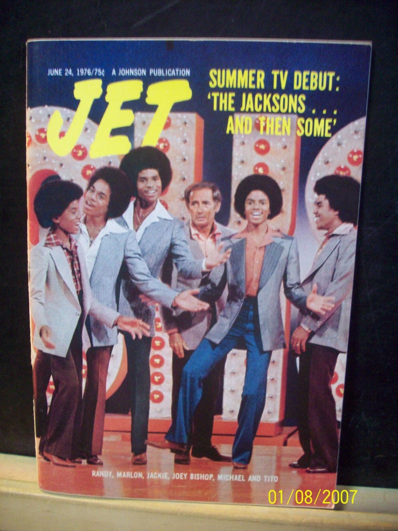 Jackson Five and Joey Bishop Jet Magazine June 24.1976 Vintage African ...
