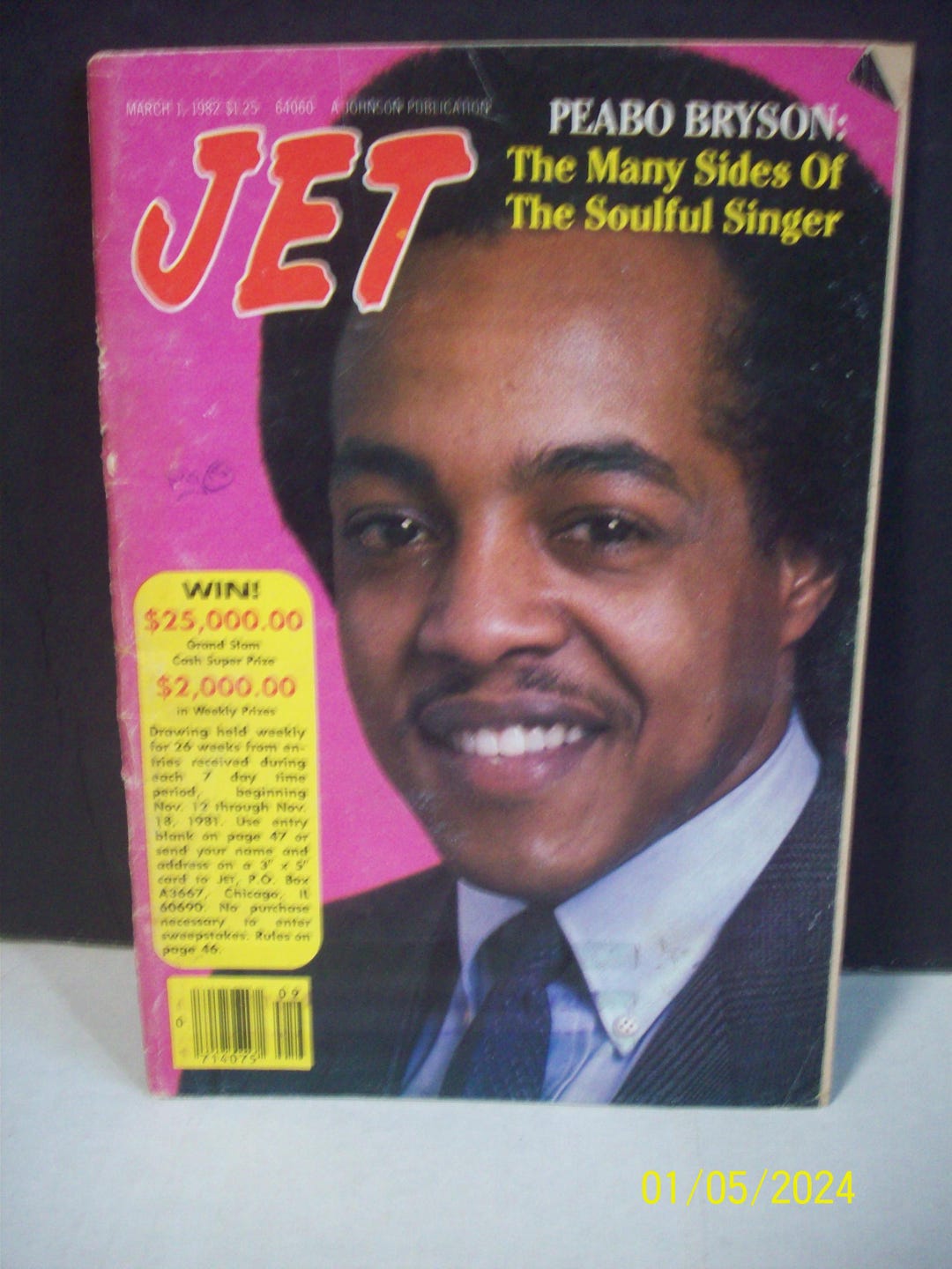 Peabo Bryson Soul Singer Jet Magazine Marh 1,1982 Vintage African ...