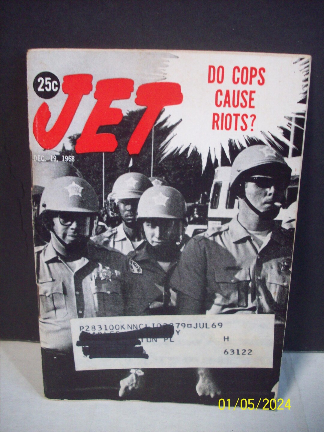 Do Cops Cause Riots Jet Magazine Dec 19,1968 Vintage African American ...