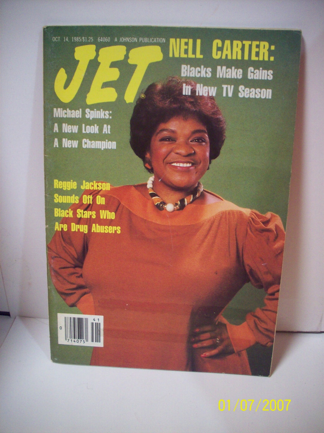 Vintage Jet Magazine Oct 14,1985 Nell Carter Cover,leon Spinks, Reggie ...