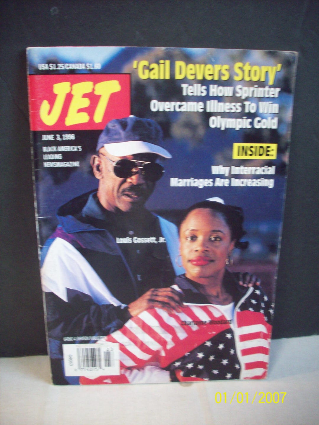 Gail Devers Story Lou Gosstt Jr on Cover Jet Magazine June 3,1996 ...