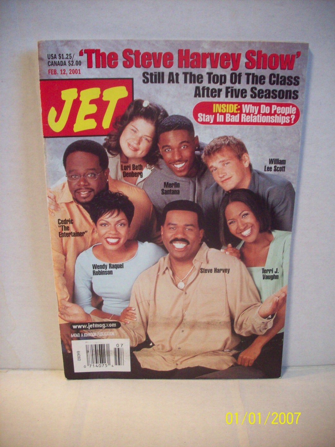 Steve Harvey Show Cast Jet Magazinefeb 12,2001 Vintage African American ...