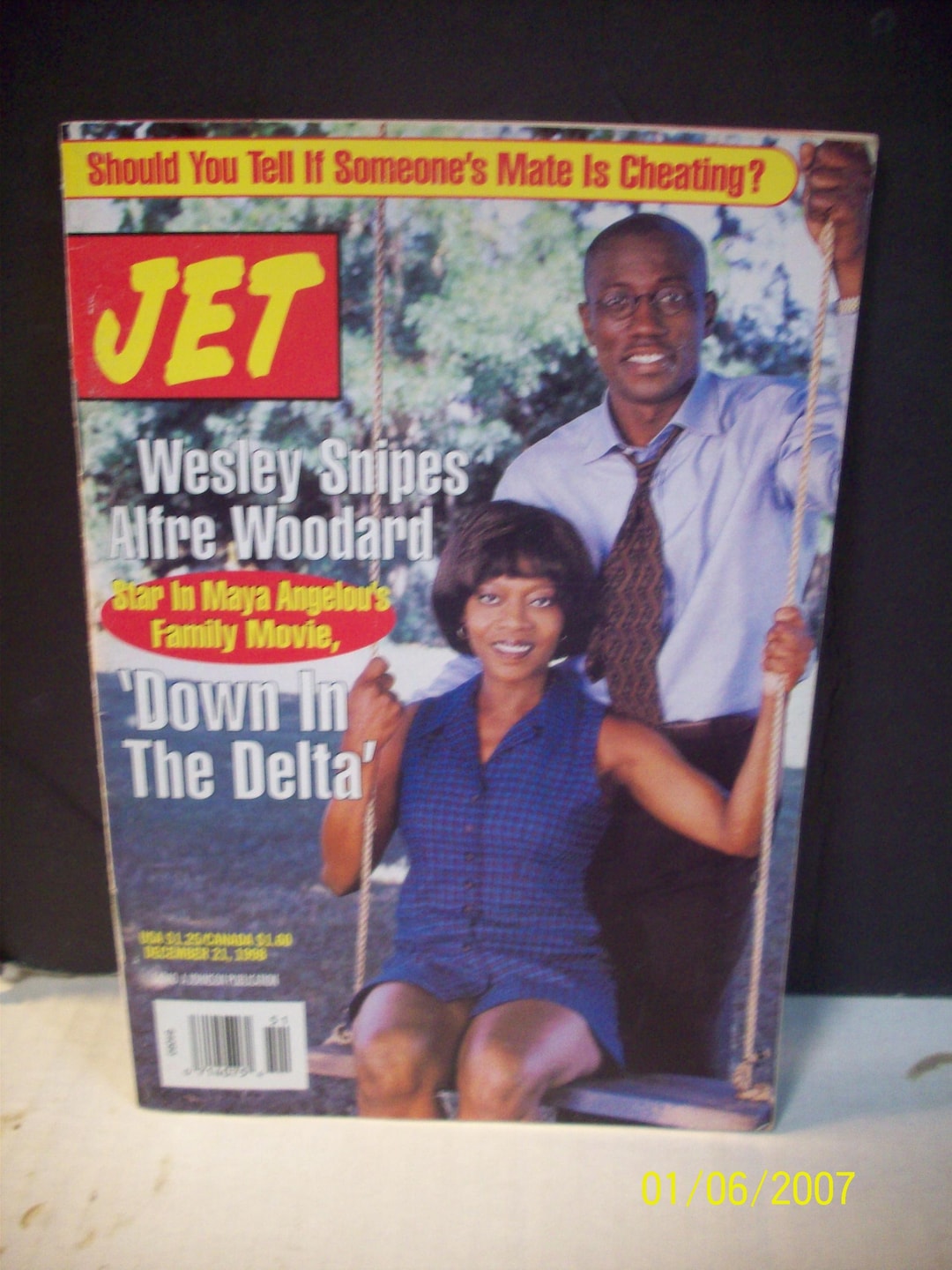 Wesley Snipes Alfre Woodard on Cover Jet Magazine Dec 21, 1998 Vintage ...